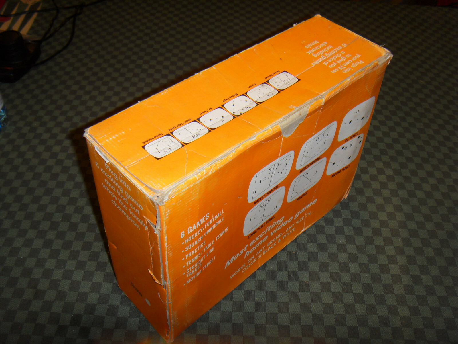 Ancienne console de jeu vidéo ITMC TELEJEU 6 en boite orange à pile ...