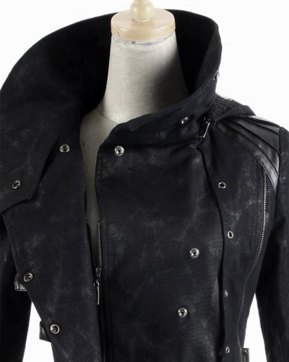 Punk Rave Scorpion Mens Coat Long Jacket Black Gothic Steampunk Hooded