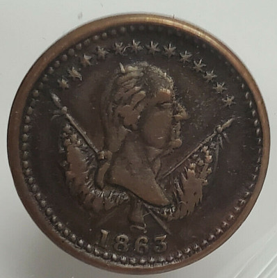 1863 George Washington Civil War Token "Peace Forever" | eBay