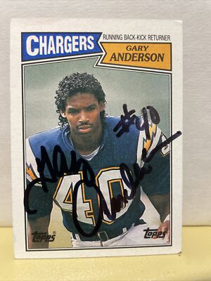 Gary Anderson -Arkansas- San Diego Chargers Autographed Card | eBay