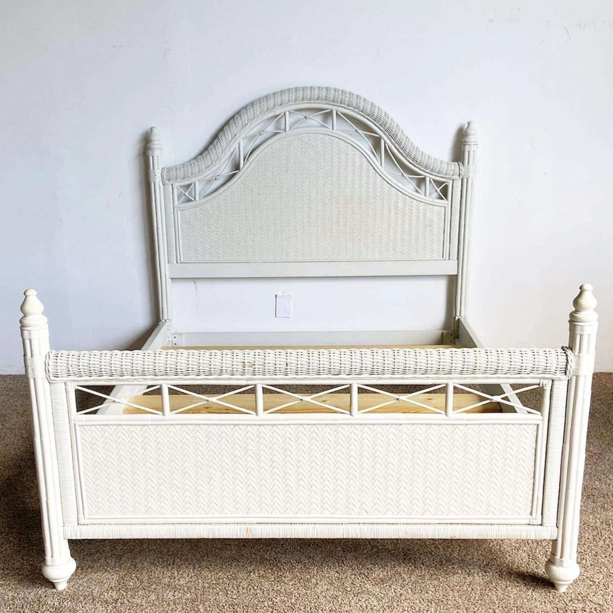 White Rattan Wicker Bedroom Furniture