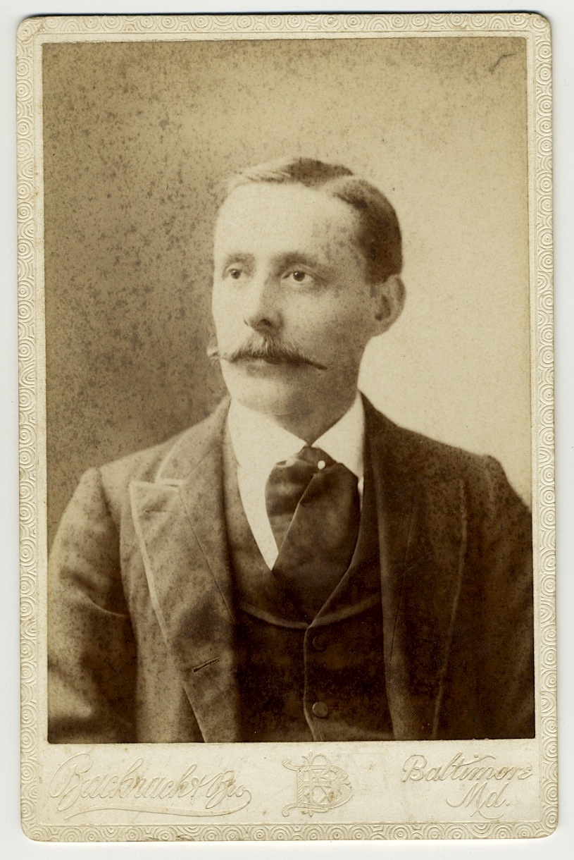 Antique Cabinet Card Photo ID'd Man Baltimore Maryland Bachrach & Bro ...