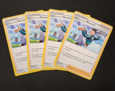 Rapid Strike Style Mustard 4x Trainer Playset 132/163 Battle Styles ...