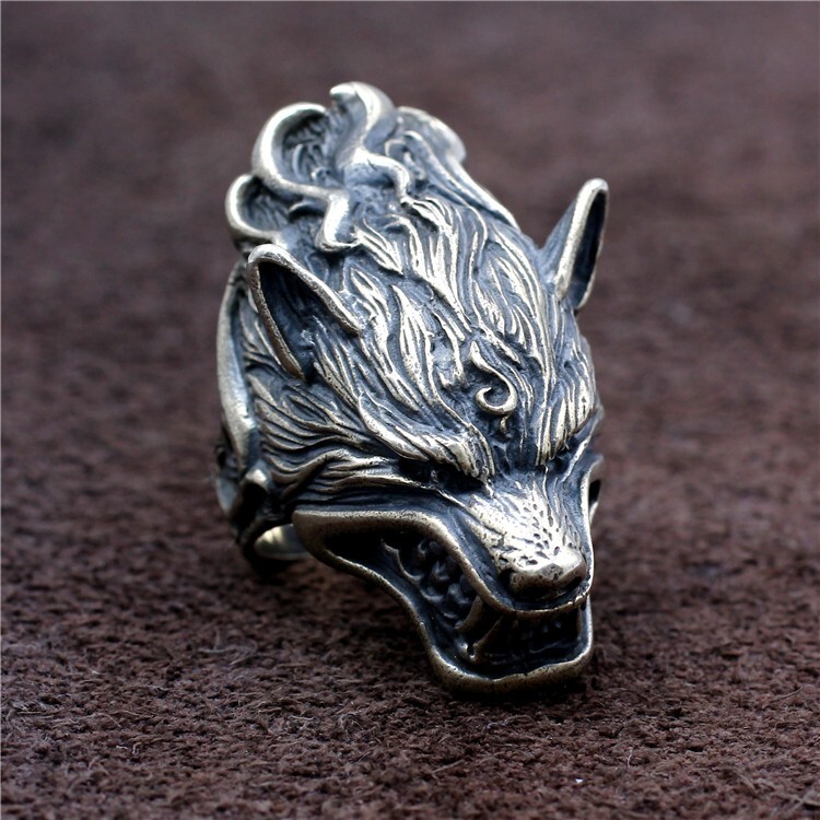 Wolf Totem Wolf Tote Wolf Head S925 sterling silver hand-polished Wild ...