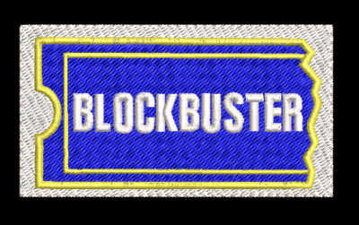 BLOCKBUSTER Video Card Iron On Patch - 3.25" Nostalgia Embroidered | eBay