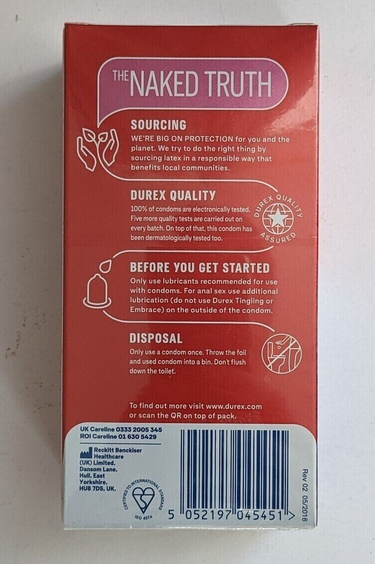 Durex Thin Feel Latex Condoms for More Sensitivity Regular Size 6 Pcs(Pack of 2) | eBay UK