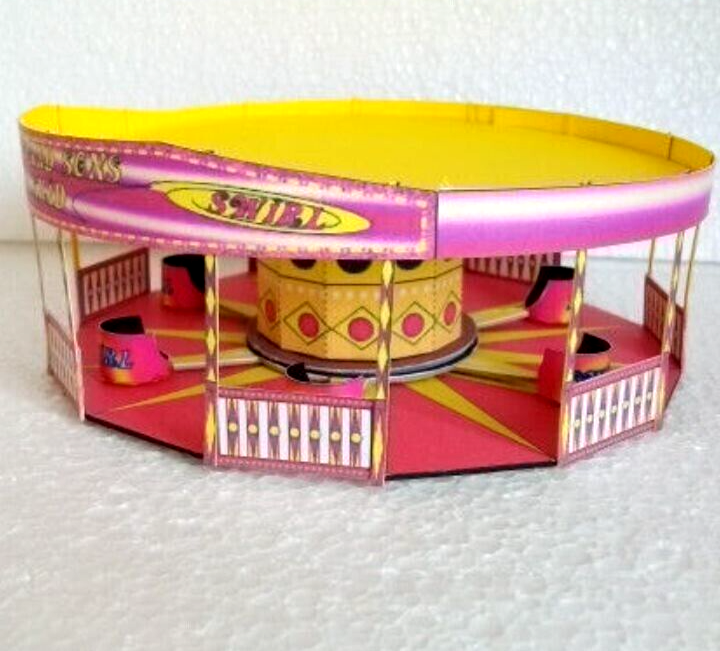 N Scale Carnival Fair Ride: The Skid Card Kit with LEDs Easy U-Build ...