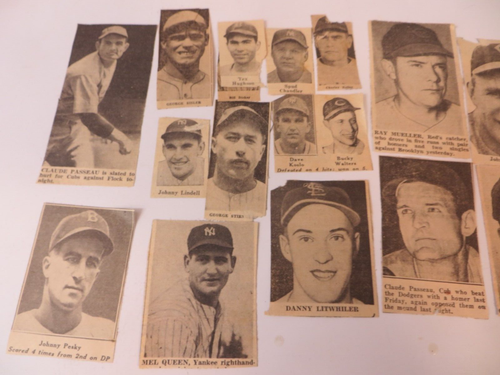 Vintage Assortment of Multiple MLB Baseball players newspaper cutouts ...