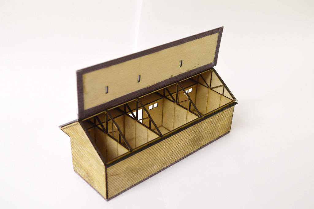 LASER CUT PLYWOOD STABLES KIT FOR OO GAUGE MODEL RAILWAYS 1:76 4MM ...