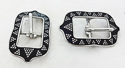 Jeremiah Watt Moroccan Polka Dot Buckles Pair Stainless Steel Belt ...
