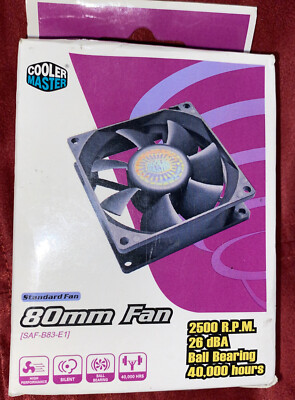 COOLER MASTER 80MM x 25MM 3-PIN CASE FAN 12V 2500RPM | eBay