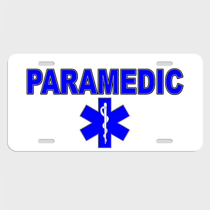 Paramedic License Plate Tag METAL car ambulance emergency LF034 | eBay