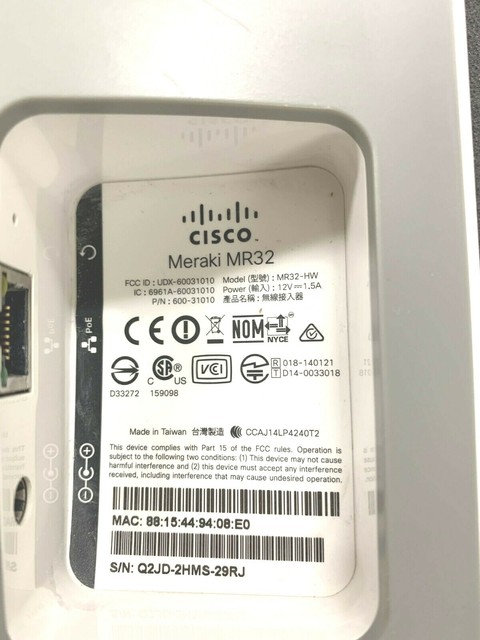 2x Cisco Meraki MR32 Access Point for sale online | eBay