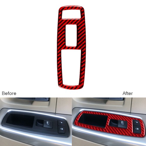 Red Carbon Fiber Passenger Side Window Lift Button Cover For Jeep ...