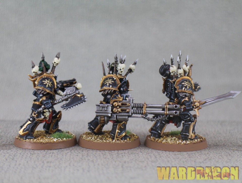 Warhammer 40K WDS painted Chaos Space Marines CHAOS TERMINATOR SQUAD ...
