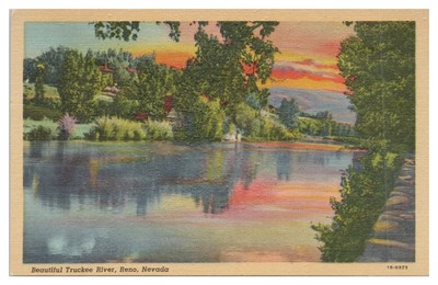 Vintage Reno Nevada Postcard Beautiful Truckee River Linen Unposted | eBay