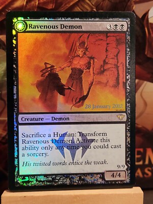 Foil Ravenous Demon NM Archdemon of Greed Dark Ascension Prerelease ...