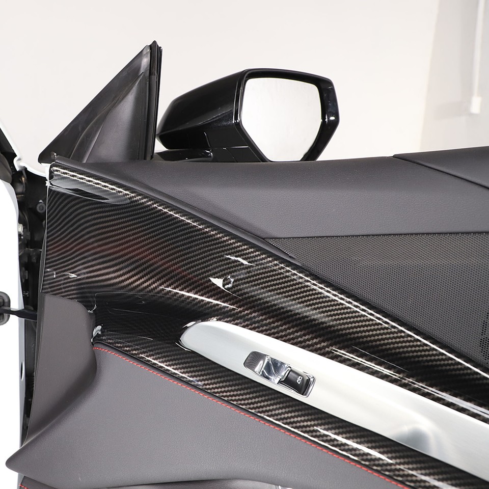 Carbon Fiber ABS Dash Interior Set Tirm Cover Package Fits Corvette C8 ...