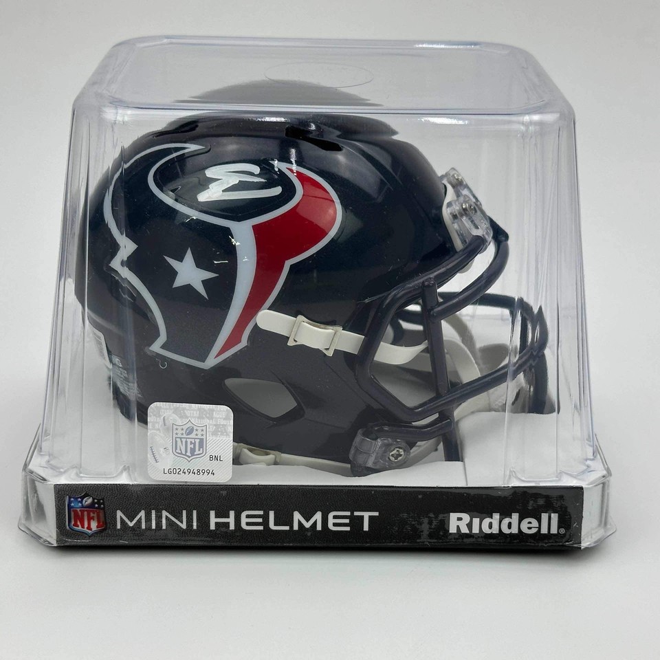 Autographed/Signed Stefon Diggs Houston Texans Mini Football Helmet ...