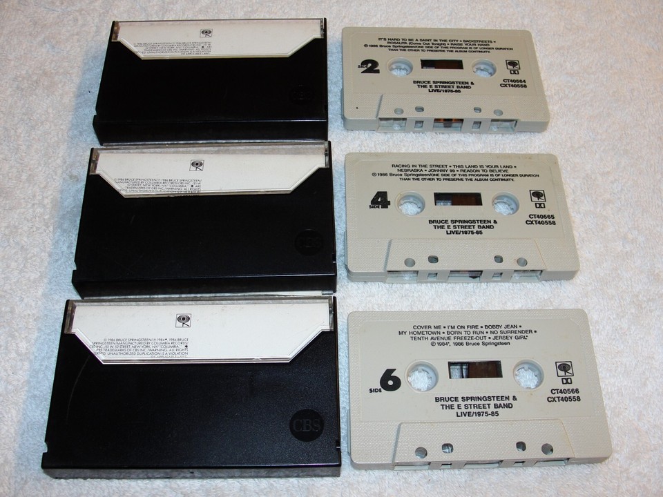 Lot of (3) Cassettes: Bruce Springsteen "Live 1975-85" Box Set, No Box ...