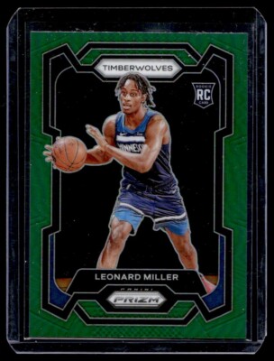 2023-24 Panini Prizm Green Leonard Miller Rookie Minnesota Timberwolves ...