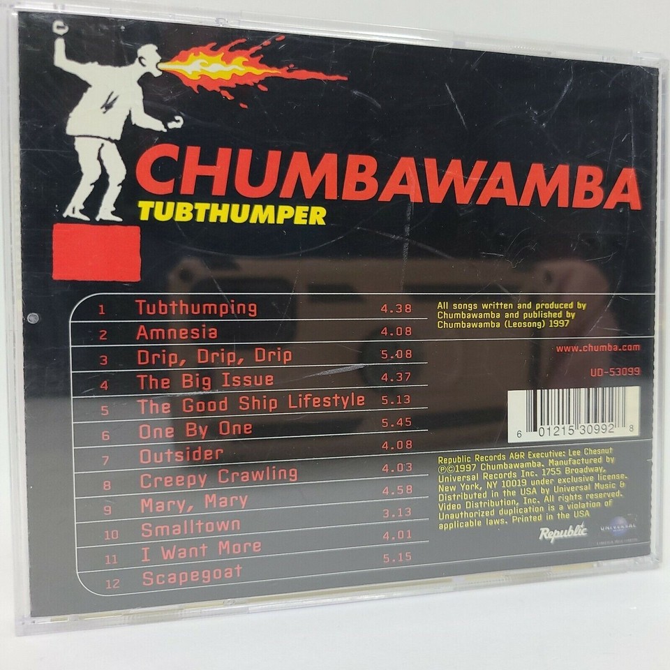 1997 Vintage DS Chumbawamba Tubthumper Sealed Music CD Original Release ...