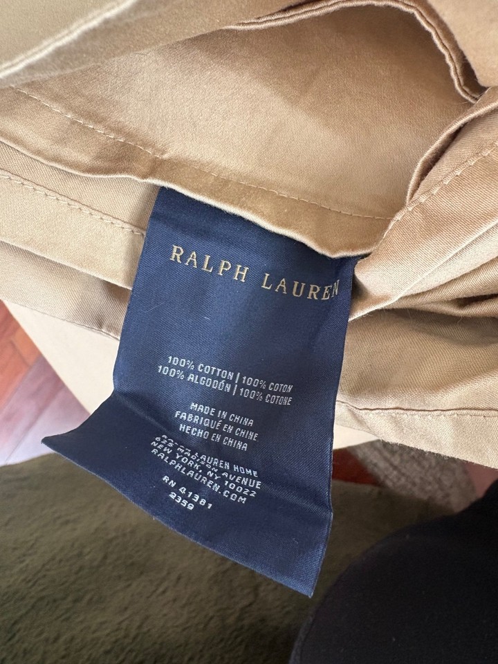HTF RALPH LAUREN 624 SATEEN QUEEN DUVET COMFORTER COVER ~ POLISHED ...