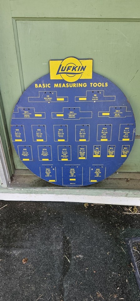 Vintage Lufkin Hardware Store Display Measuring Tool General Mason Tape ...