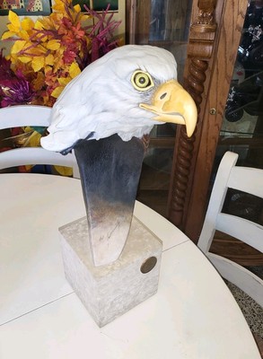 Mario F. Fernandez (Cuban, 1946-2012) Bronze Eagle Sculpture "In God We ...