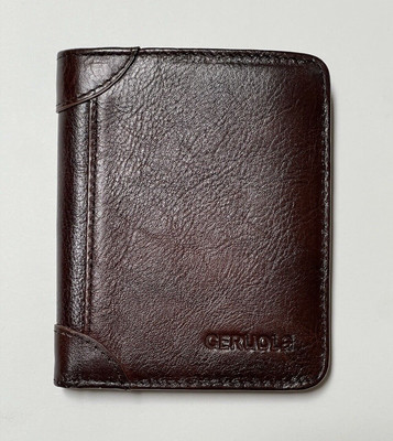 Men's Geruola Wallet Top Layer Cowhide RFID Blocking - ID - Credit Card ...