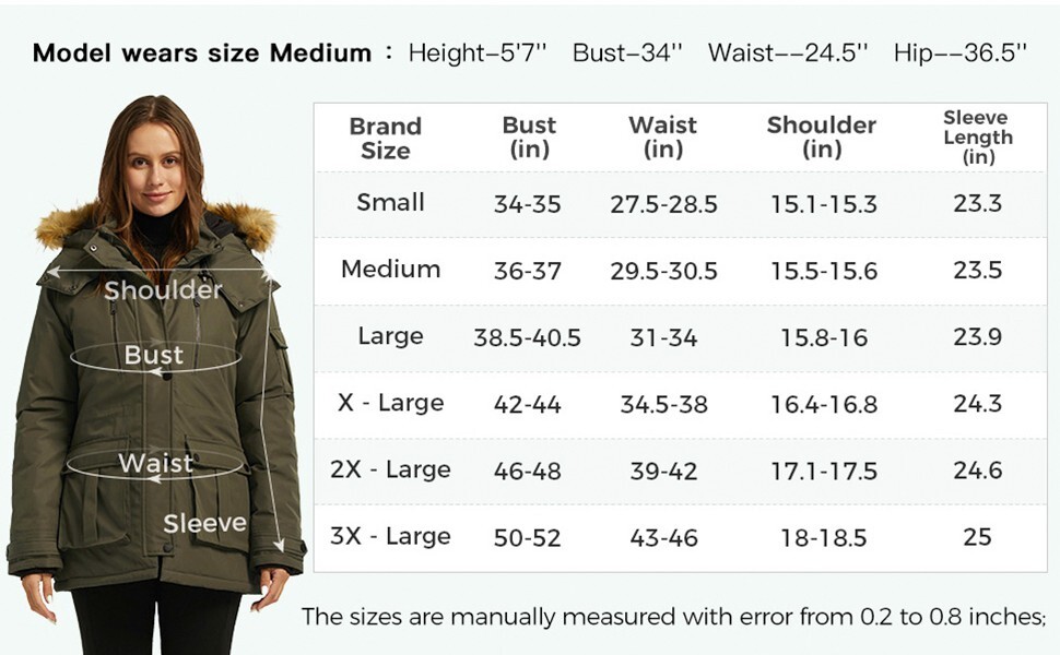 Wantdo Women's Quilted Winter Coat Warm Puffer Jacket Parka Green w ...