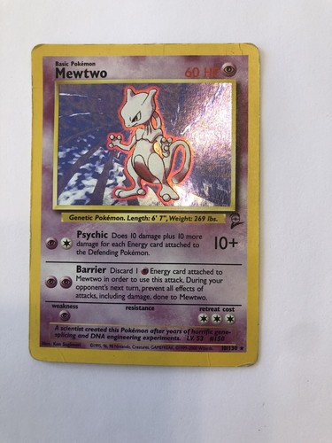 Pokémon TCG Mewtwo Base Set 2 10/130 Holo Unlimited Holo Rare | eBay