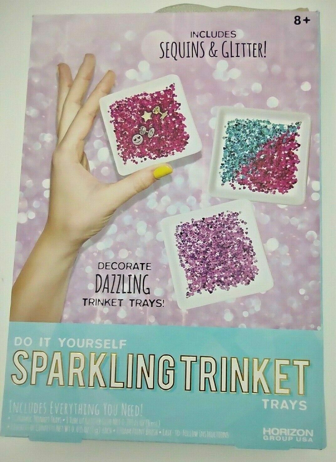 DIY Sprakling Trinket Trays For Girls 8+ Includes Sequins & Glitter Fun ...