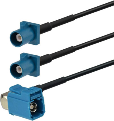 Fakra Splitter - Y-Type Coaxial Cable, 2Ft for Car Stereo & GPS Antenna ...