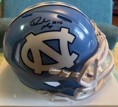 Drake Maye Signed UNC Tar Heels Mini Helmet-JSA COA-North Carolina (NE ...