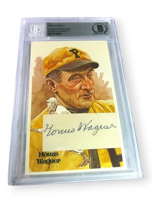 Honus Wagner Signed Autographed Cut Signature w/Postcard HOFer 9 Auto ...
