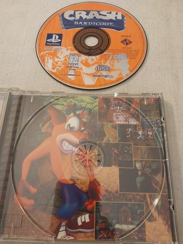 PS1 Crash Bandicoot Black Label Orange Disc Play Station 1 Video Game ...