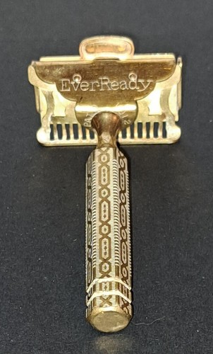 Ever Ready Razor Pat'd 1912 GOLD Ornate Handle USED Single Edge ...