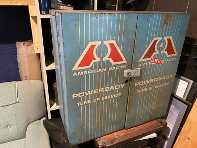 Vintage American Parts POWEREADY Tune Up Service Cabinet Very Rare | eBay