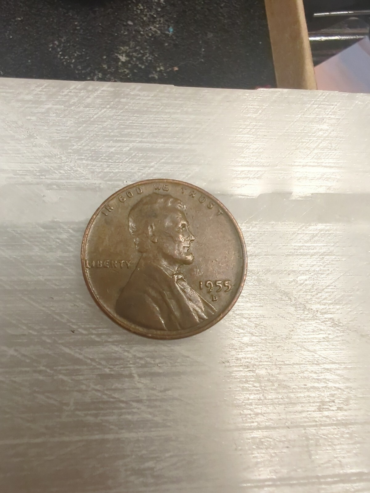 RARE - 1955 D - Error - Wheat Penny “L” In Liberty up rim due to offset ...