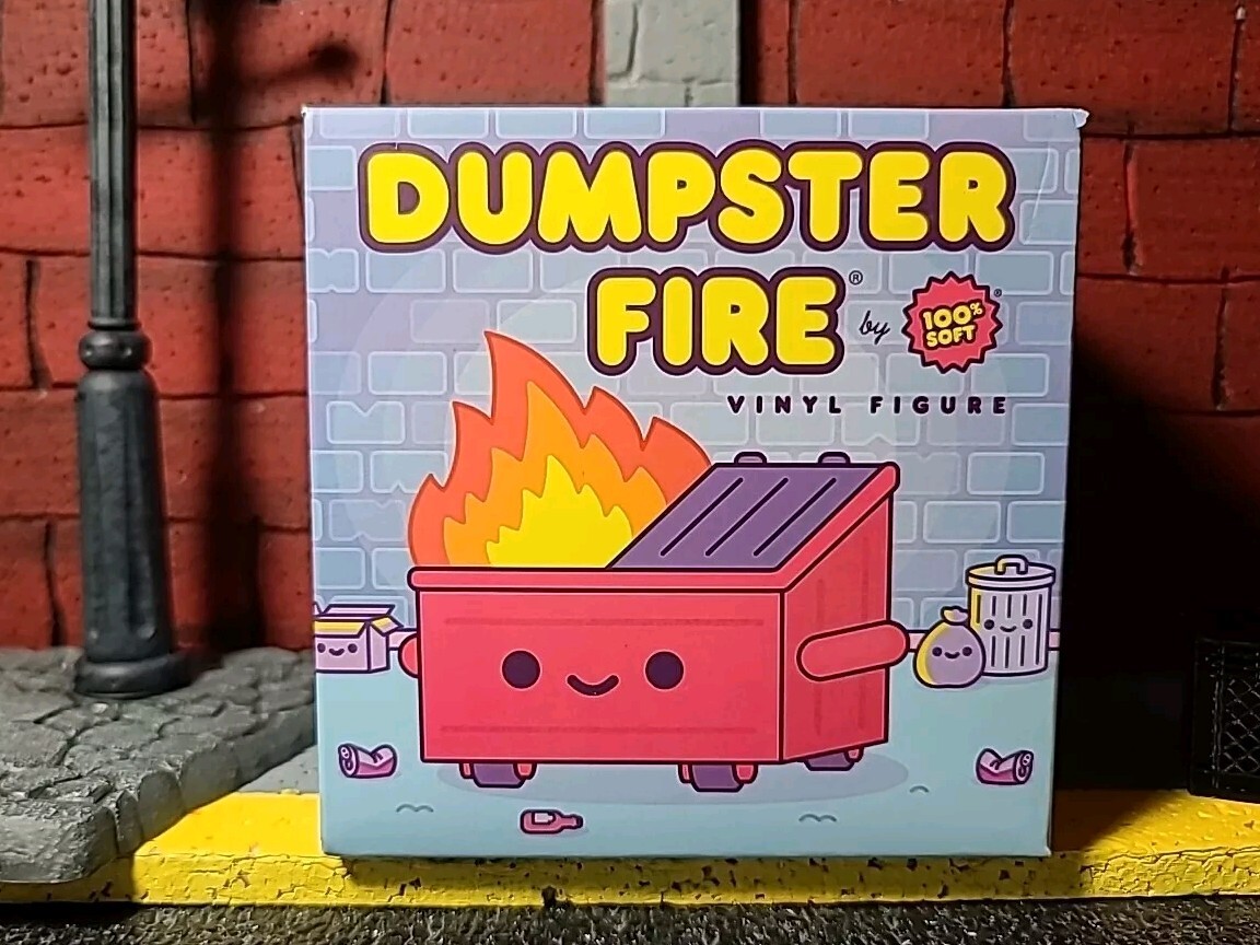100% Soft Dumpster Fire SUNBURN RED Vinyl Figure UNSEALED | eBay
