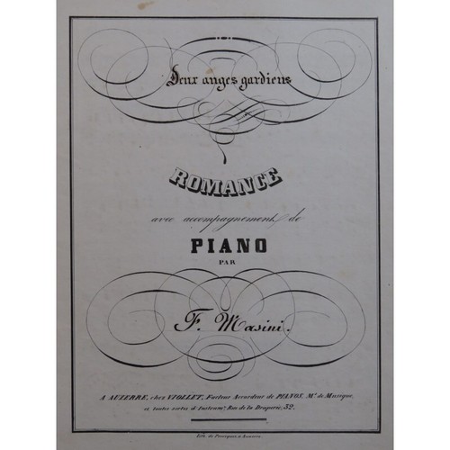 Masini F. Two Guardian Angels Manuscript Singer Piano ca1850 | eBay