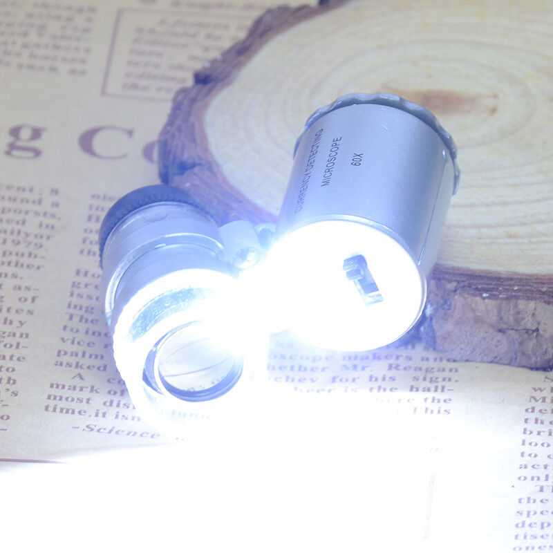 Magnifying Loupe 60x Jewelry Loupe Magnifier Loop Jeweler Eye Coins Led ...