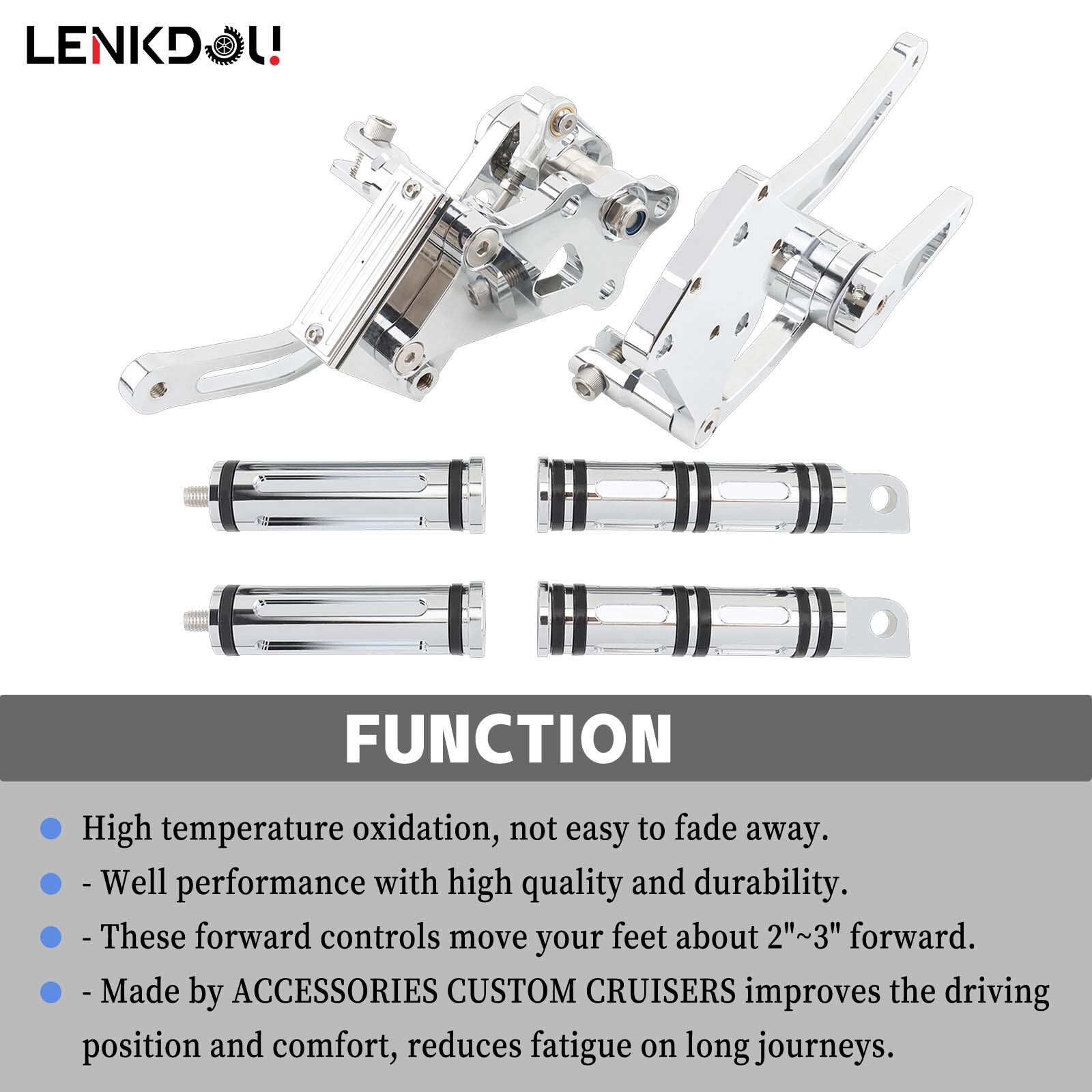 Polished Forward Controls For Harley Softail FLSTF FXSTC FXSTS 00-07 ...