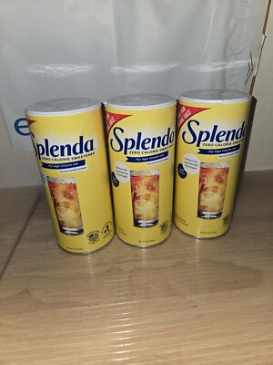 (3) Splenda 16oz (454g) Canisters Zero Calorie Sweetener LOT Of 3 ...