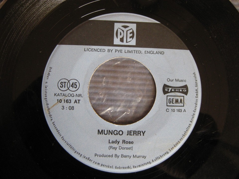 7"Single "Mungo Jerry - Lady Rose + Little Louis / 1971 | eBay UK