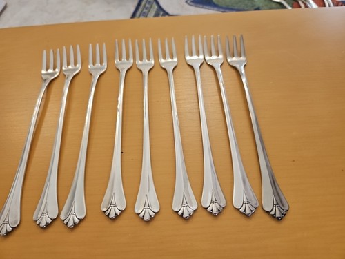 9 Oneida Royal Flute Cocktail Forks Silverplate | eBay