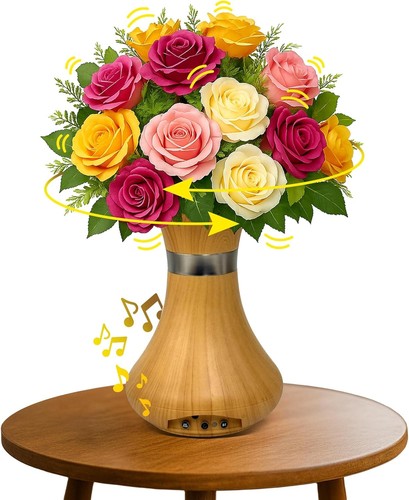 Animated Smart Flower Vase Bluetooth Speaker Interactive Sequoia ...