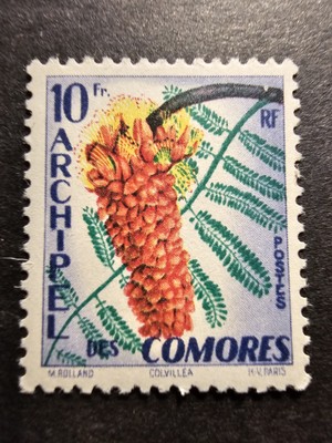 Stamp France Comoros Flowers Flora No. 16 New * MH 1958 | eBay