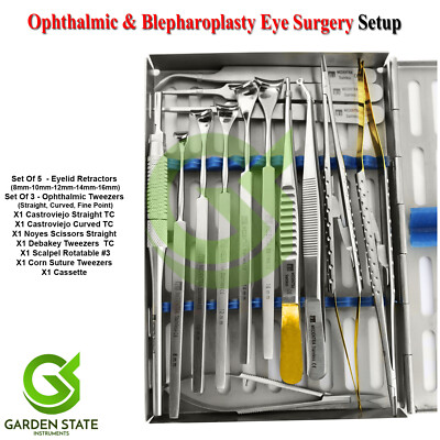Cataract Eye Micro Surgery Kit Ophthalmic & Blepharoplasty Eyelid ...